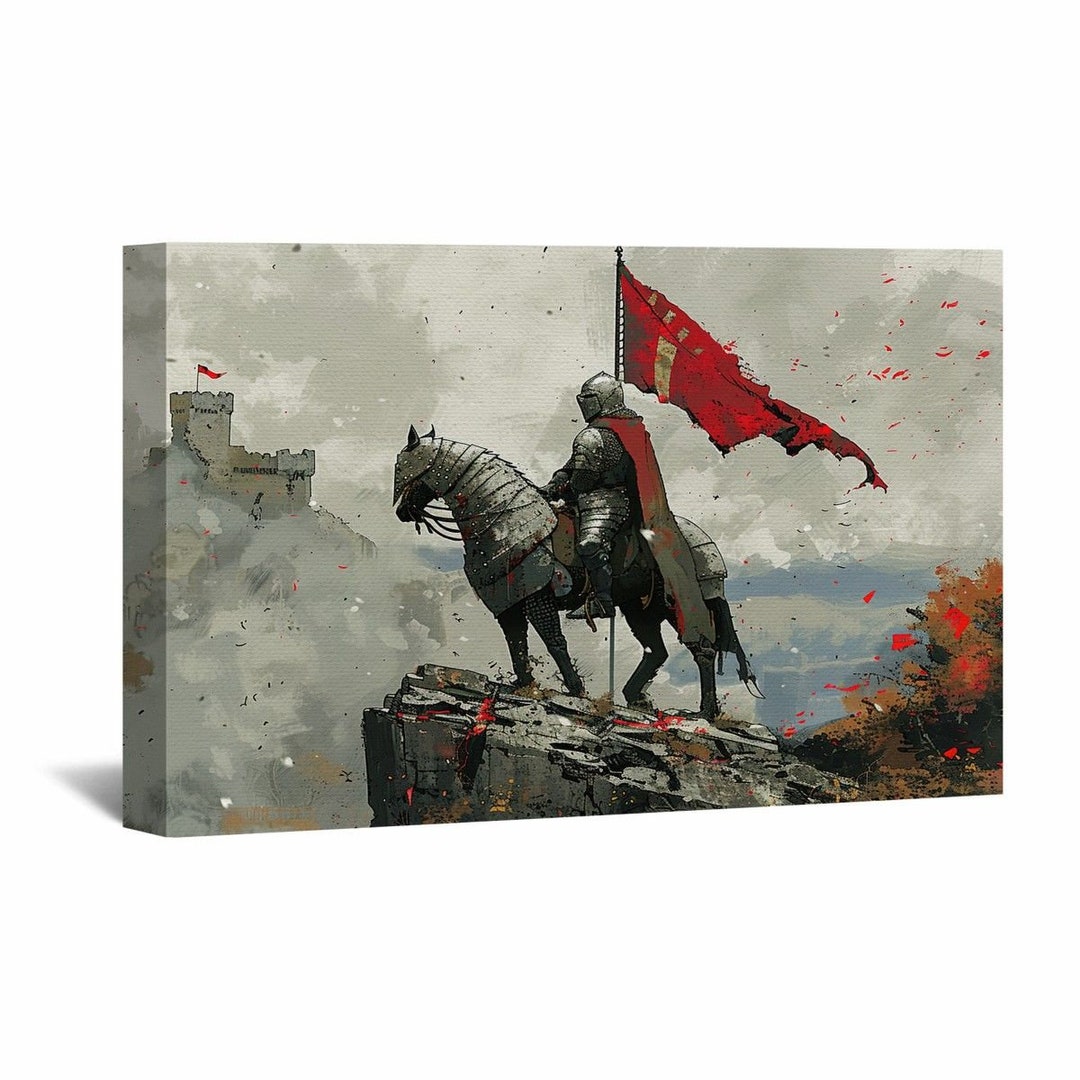 Medieval Knight Wall Art, History Wall Decor, Warrior Tapestry ...