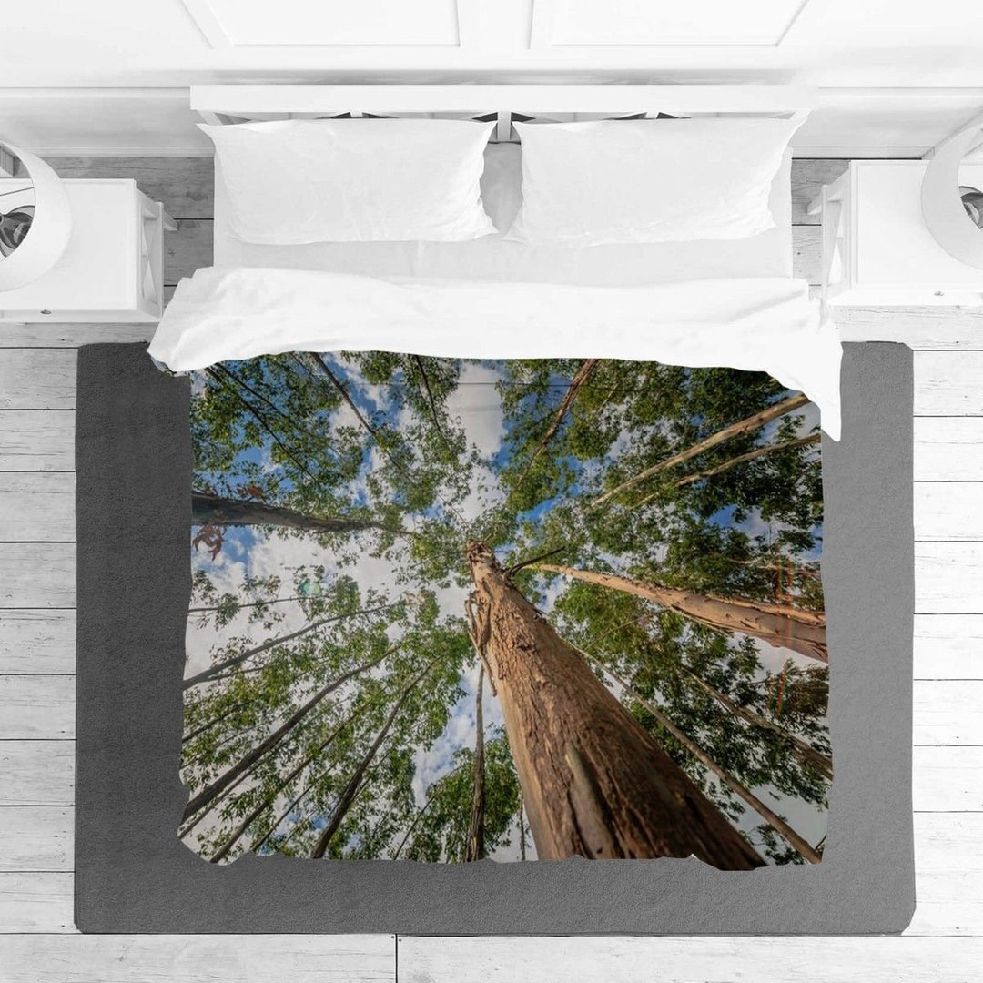 Tall Trees Bedding Nature Bedding Set Forest Comforter - Etsy