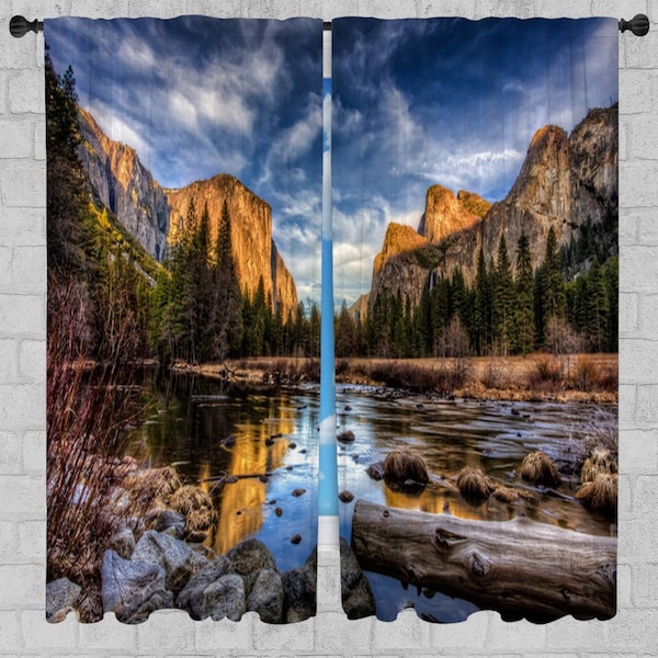 National Park Window Curtains - Etsy