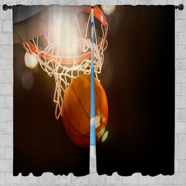 Basketball Curtains - Etsy
