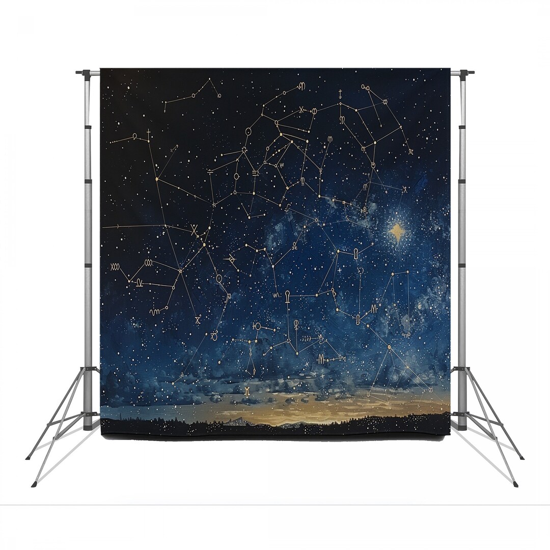 Constellations Backdrop Astronomy Large Night Sky Photo Backdrop Event ...