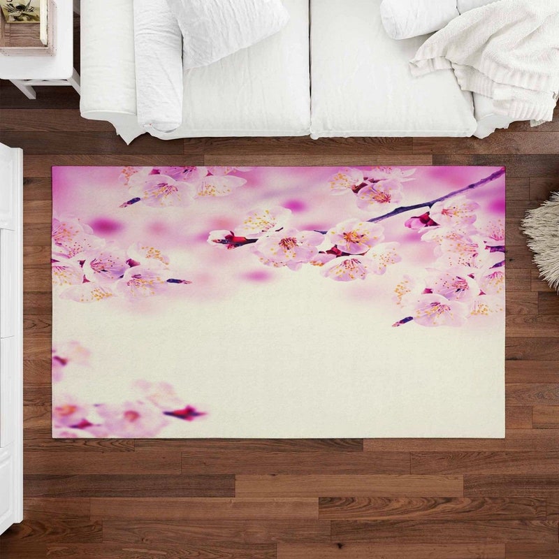Cherry Blossom Area Rug - Etsy