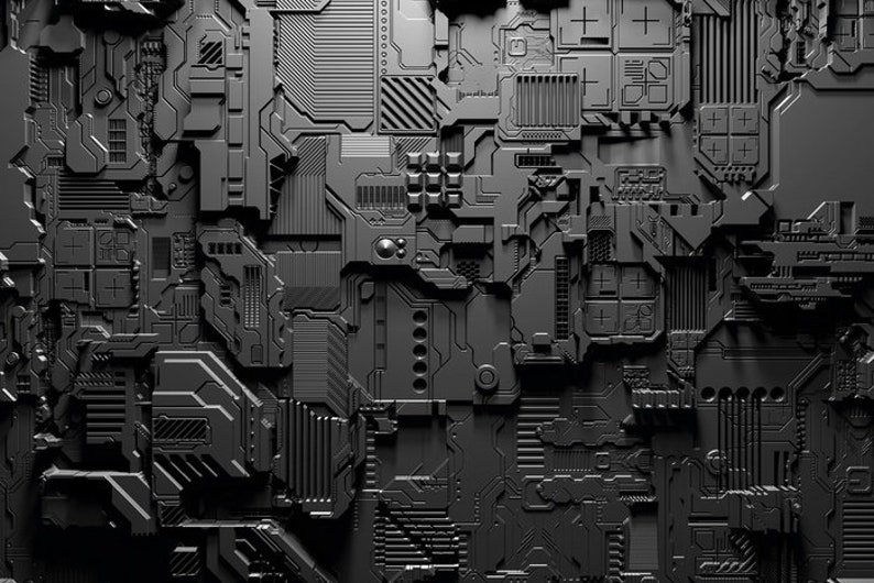 Robot Rugs Black Floor Mats Modern Carpets Futuristic Area - Etsy