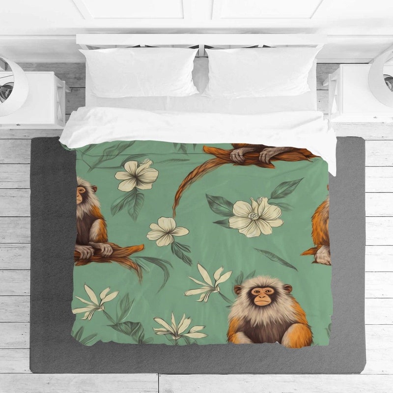 Monkey Bedding Set - Etsy