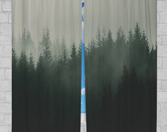 Pine Tree Window Curtains - Etsy