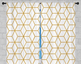 Octagon Window Curtain - Etsy