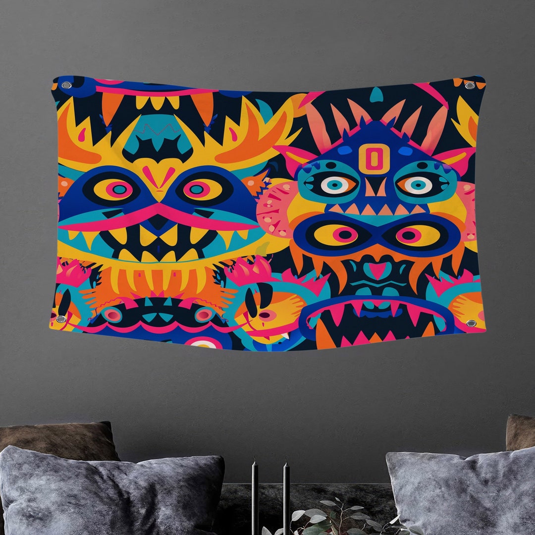 Mythical Creatures Wall Art, Fantasy Wall Decor, Whimsical Tapestry ...