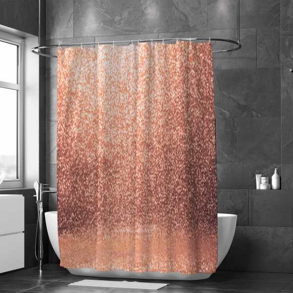 Pink Glitter Shower Curtain Etsy
