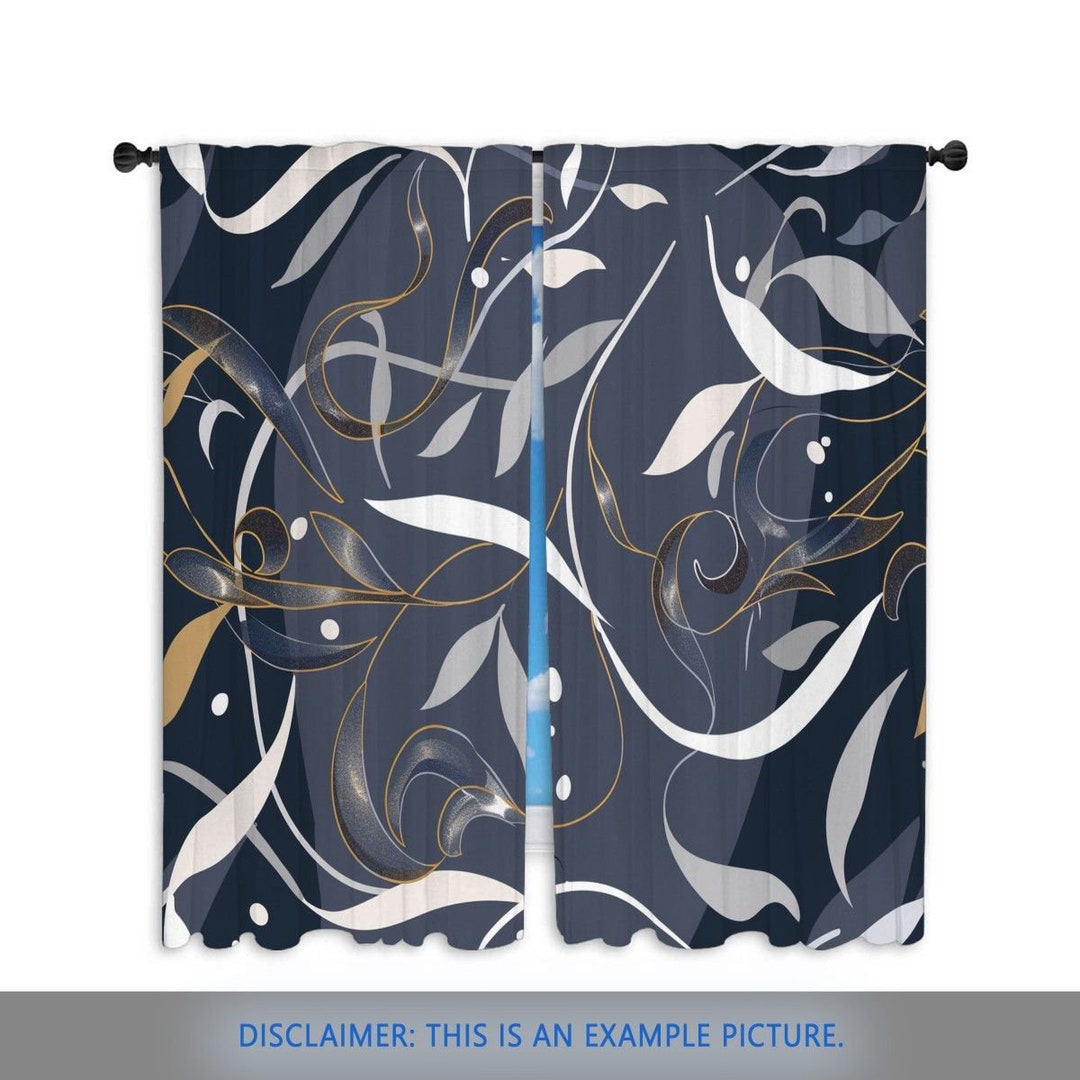 Royal Curves Window Curtain, Art Curtains, Elegant Curtain Panel ...