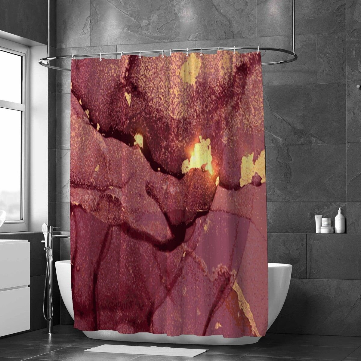 Red Marble Shower