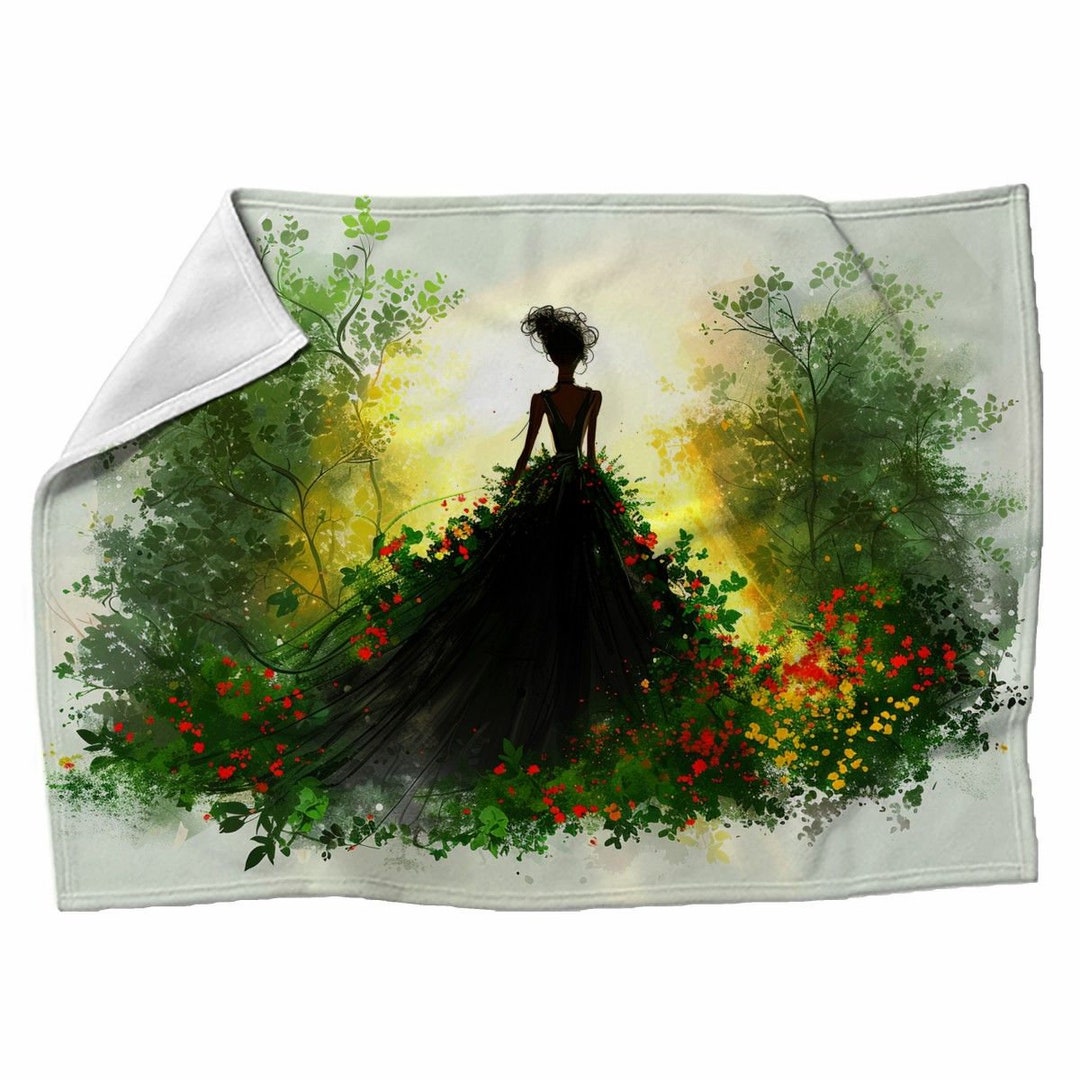 Nature Woman Blanket, Visuals Blankets, Ethereal Figure Sherpa Blanket ...