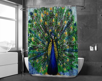 Bright Colored Shower Curtain - Etsy