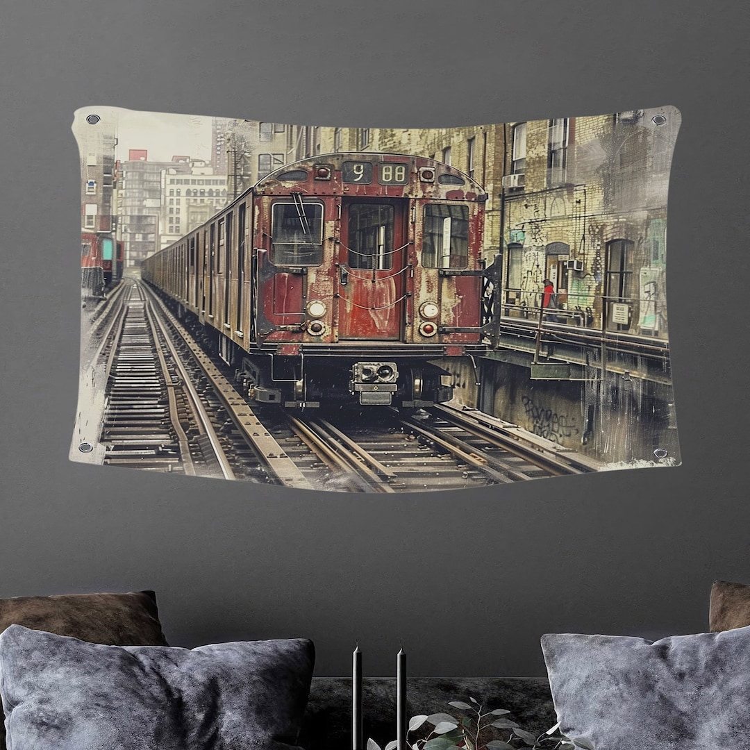 Subway Train Wall Art, Transportation Wall Decor, Urban Transit ...