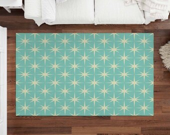 Mid Century Starburst Rug - Etsy