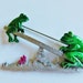 JJ Jonette See Saw Frogs Brooch Pin - Etsy