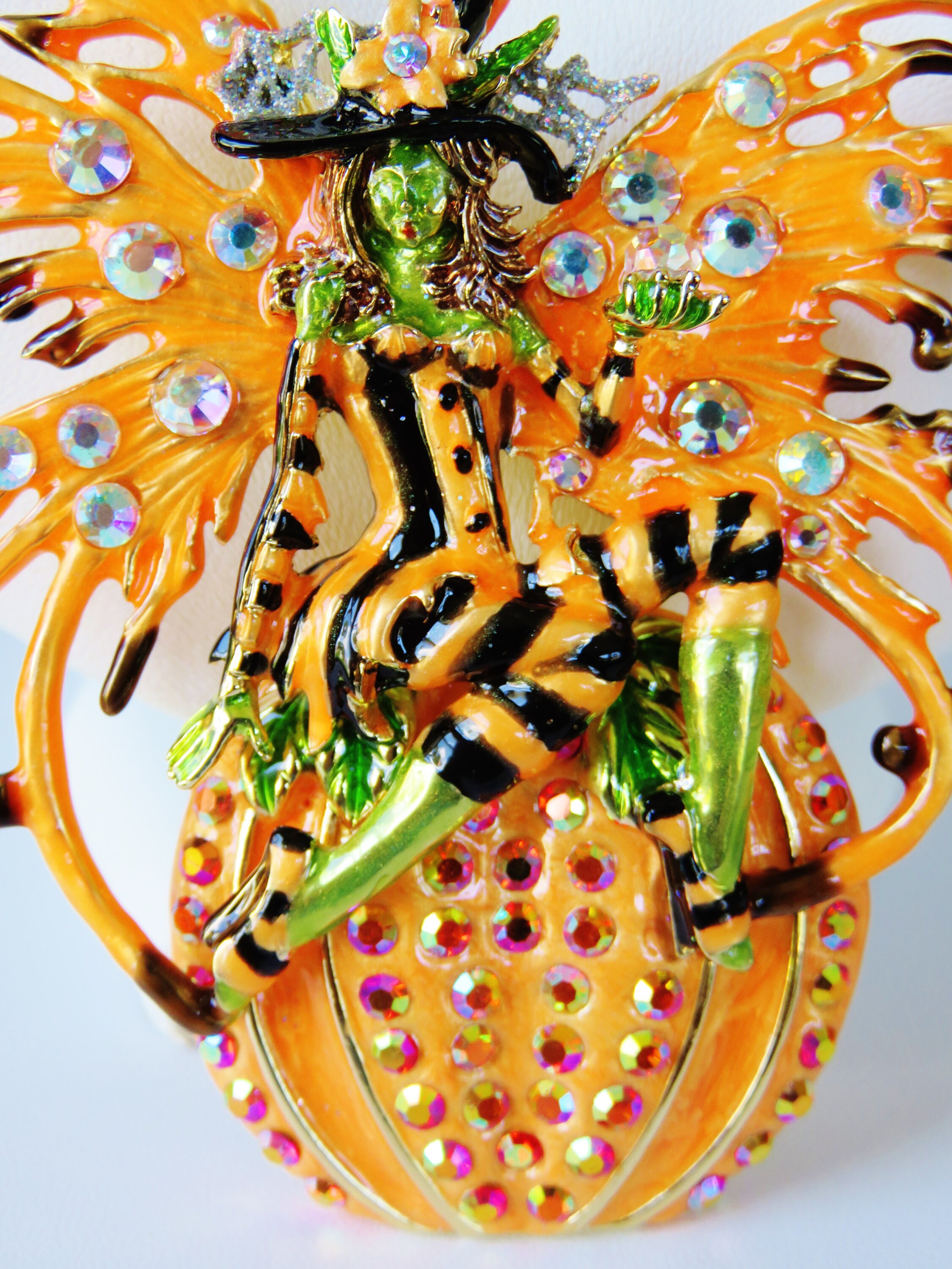 Kirks Folly Gold Tone Circe Fairy Magic Pumpkin Brooch/ | Etsy