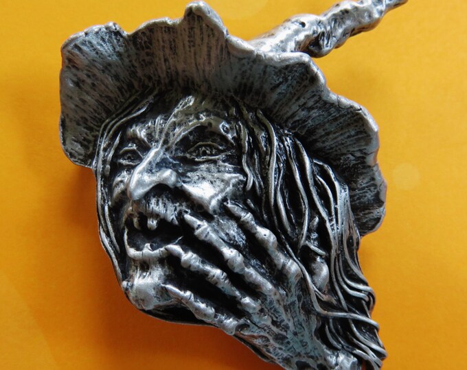 Limited Edition JJ Jonette Grotesque Ghoulish Halloween Witch Brooch ...