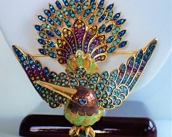 Joan Rivers Bird Brooch | Etsy