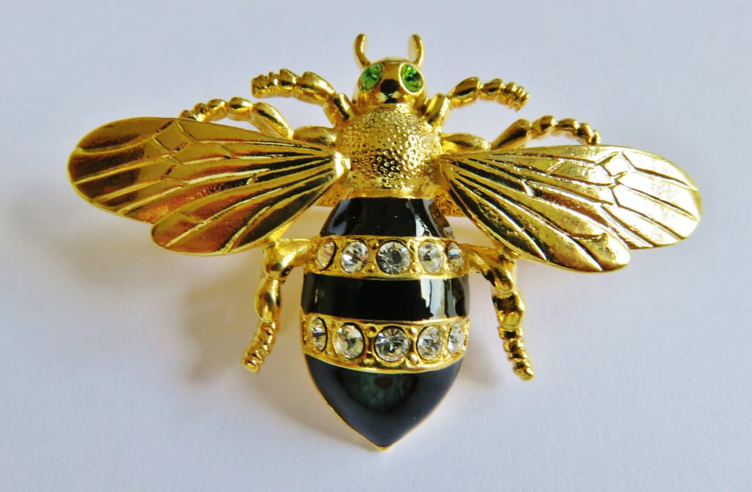 Beautiful JJ Bumble Bee With Fabulous Rhinestones Brooch Pin - Etsy