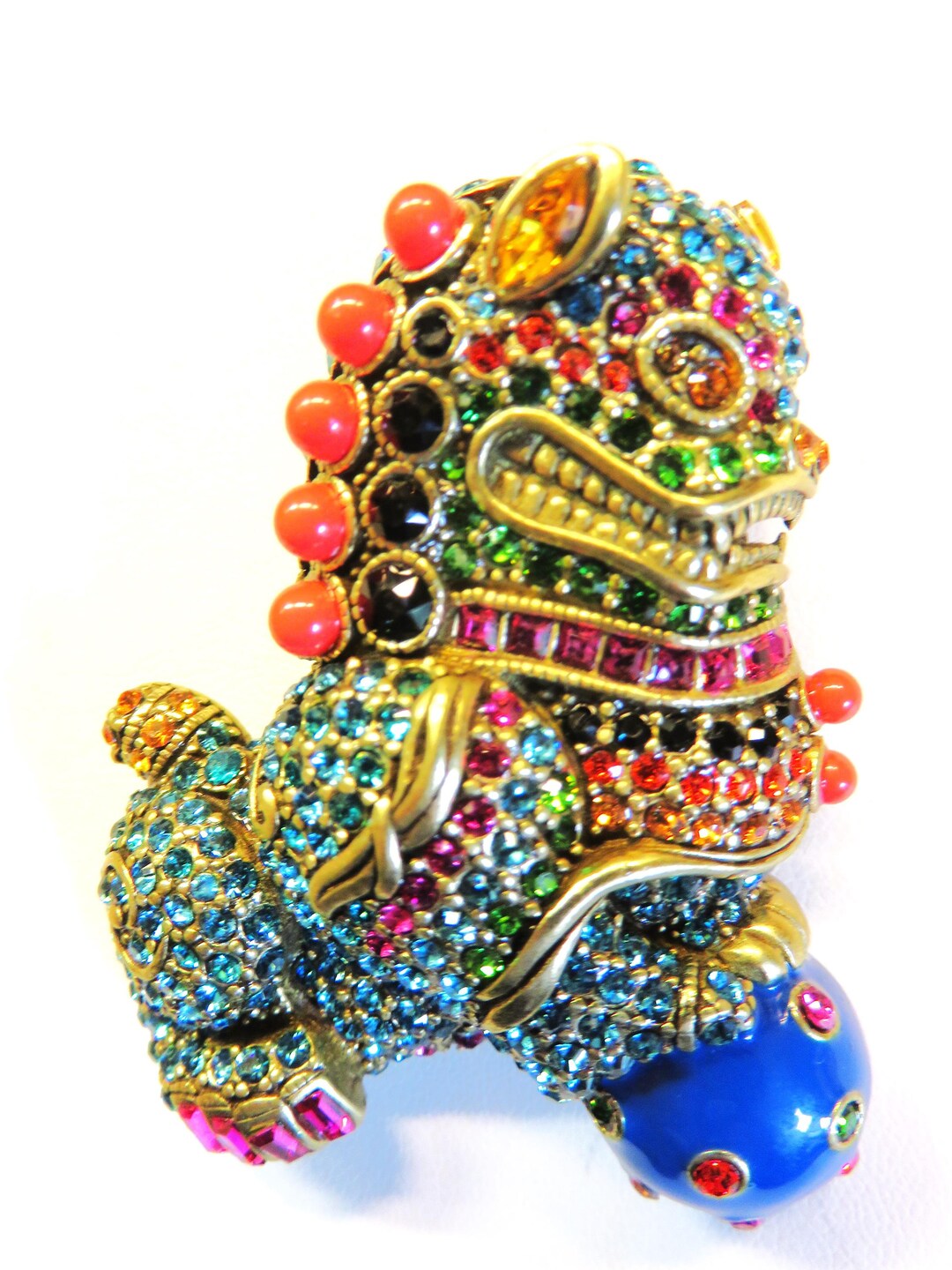 Very Rare. Heidi Daus Fu Dog Brooch - Etsy