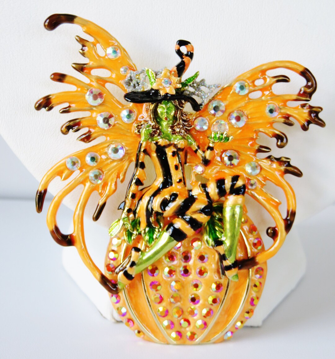 Kirks Folly Gold Tone Circe Fairy Magic Pumpkin Brooch/ Necklace - Etsy