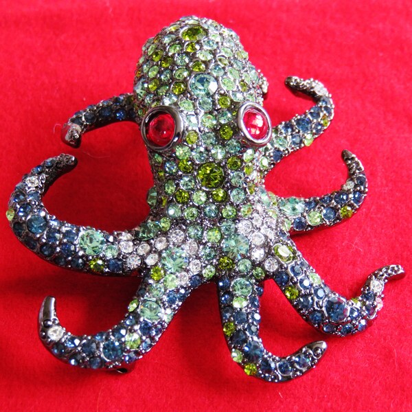 Octopus Brooch - Etsy