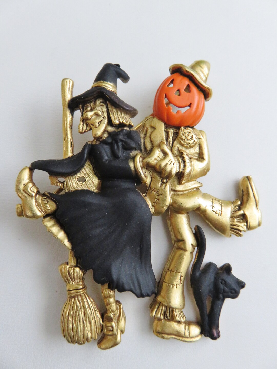 Sale/very Rare/danecraft Dancing Jack-o-lantern and Witch Couple With ...