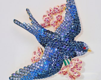Joan Rivers Bird Brooch - Etsy
