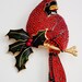 Joan Rivers Magnificent Cardinal Bird on Branch Brooch Pin - Etsy