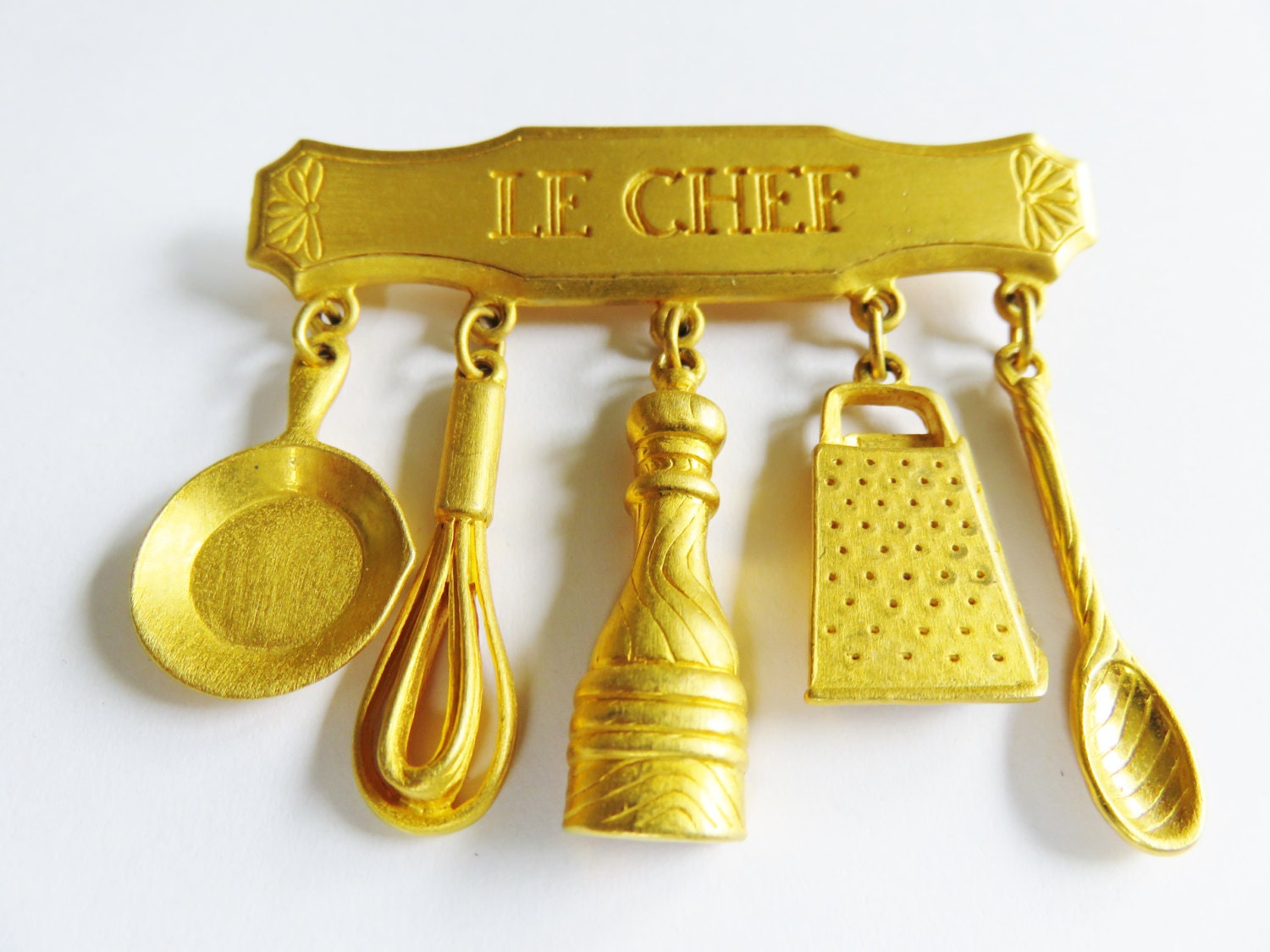 Rare/jj Jonette Gold Tone le Chefbrooch Pin With - Etsy