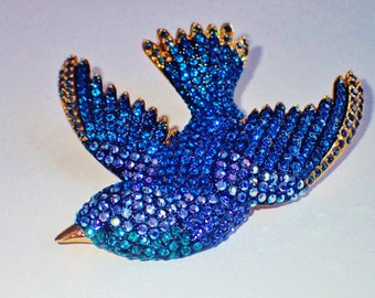 Bluebird Brooch | Etsy