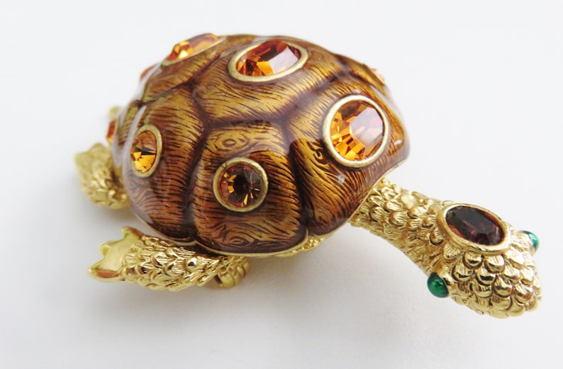 Very Rare Joan Rivers Turtle Brooch Pin - Etsy