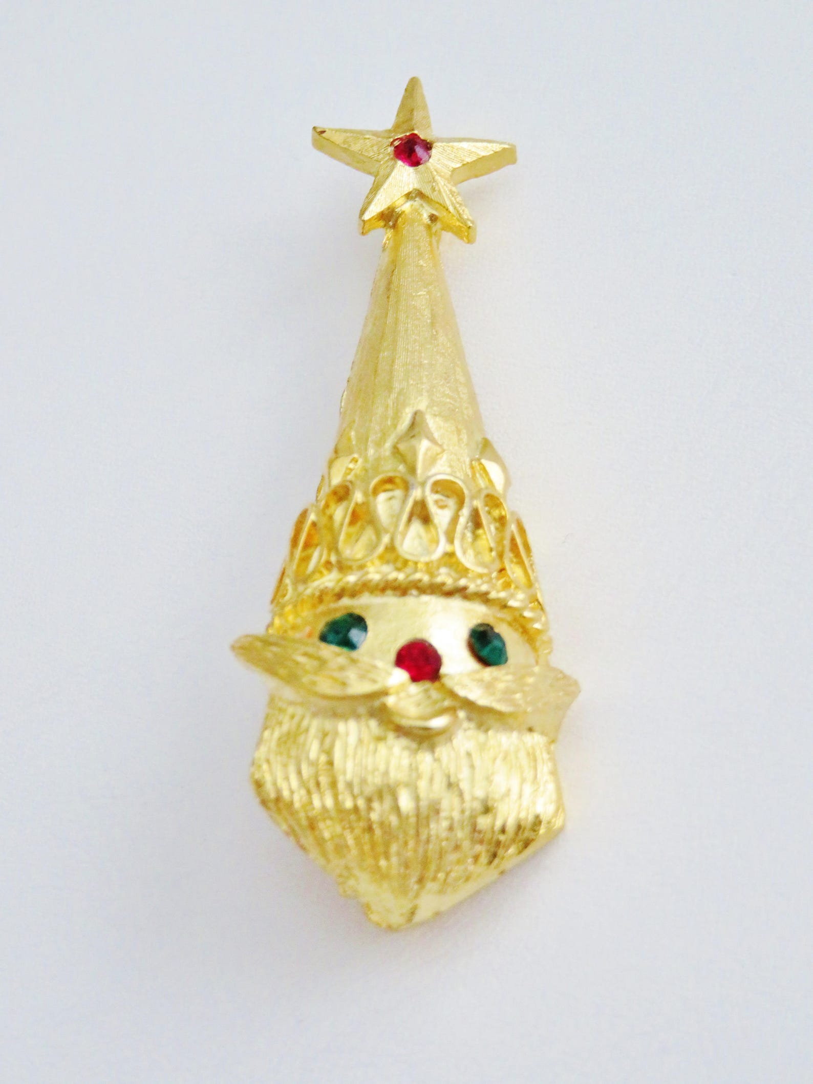 Vintage Mylu Christmas Santa Brooch Pin - Etsy