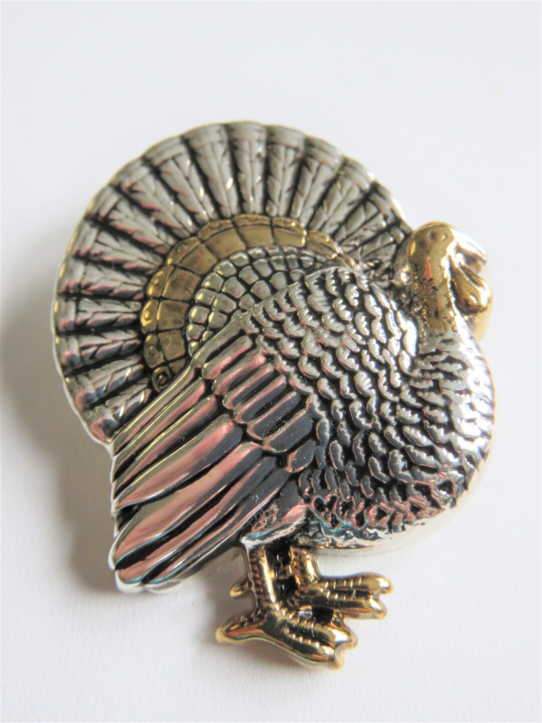 Hard to Find Turkey Brooch/ Pendant by Best - Etsy