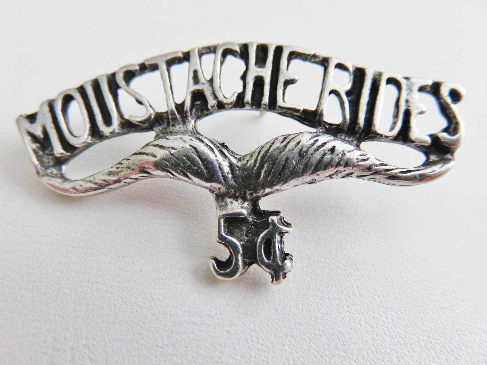 Moustache Rides 5 Cents Tac Pin - Etsy