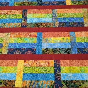 QUILTED THROW, Large Throw, Contemporary Quilt, Handmade Quilt, Home ...