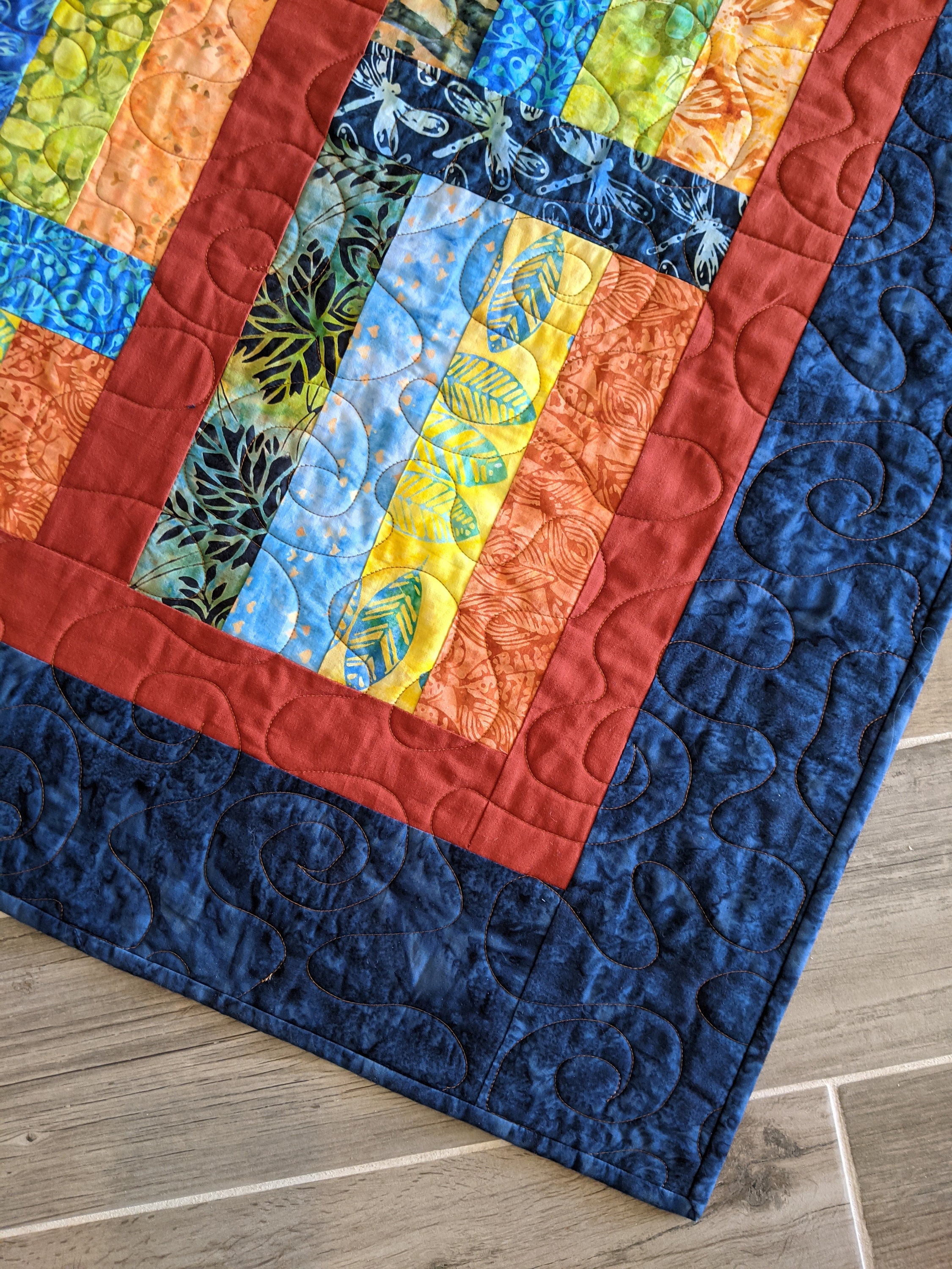 QUILTED THROW large throw Contemporary Quilt Handmade | Etsy