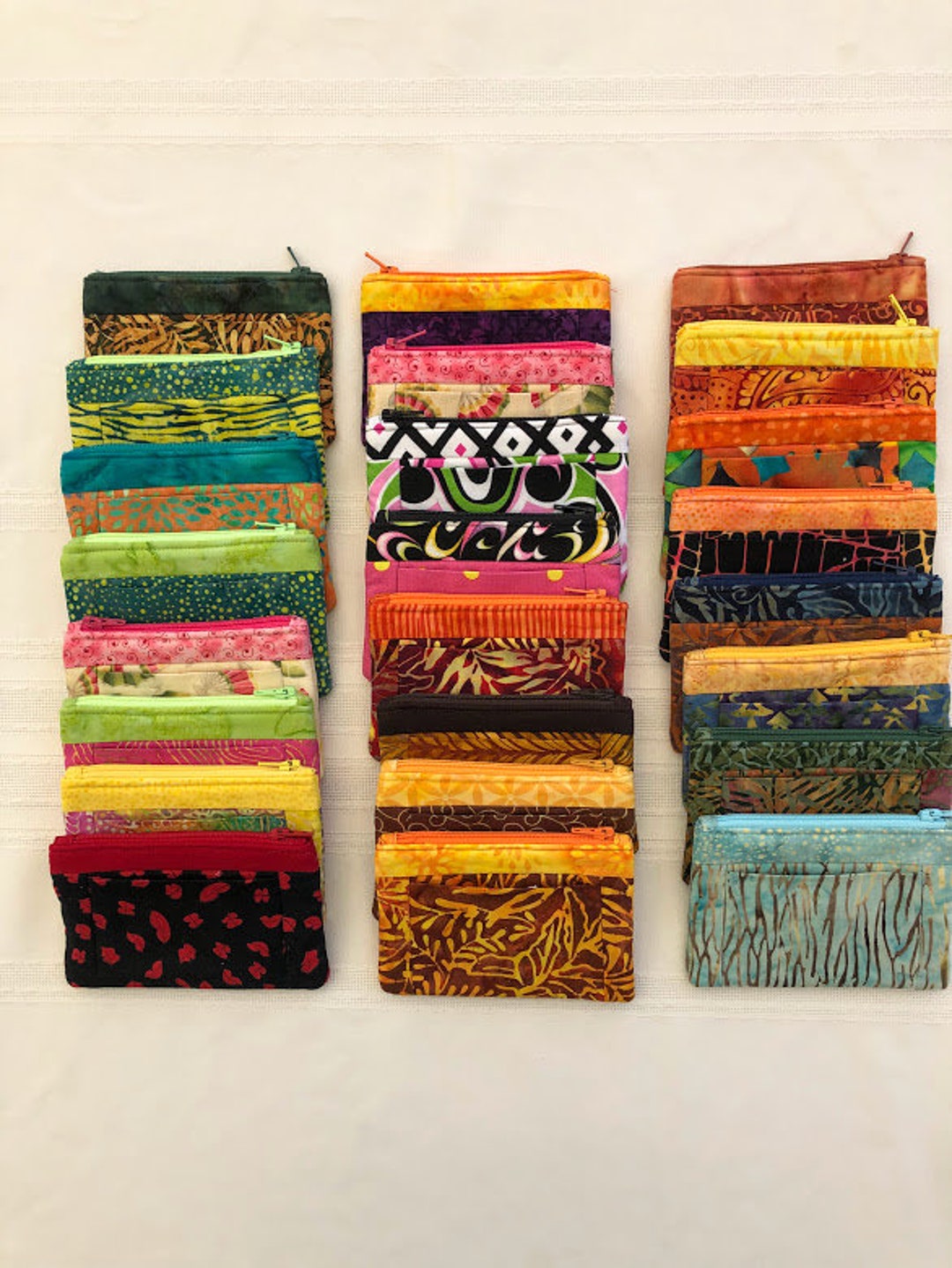 ZIPPERED COIN PURSE: Various Colors and Prints. Choose Multiples to ...