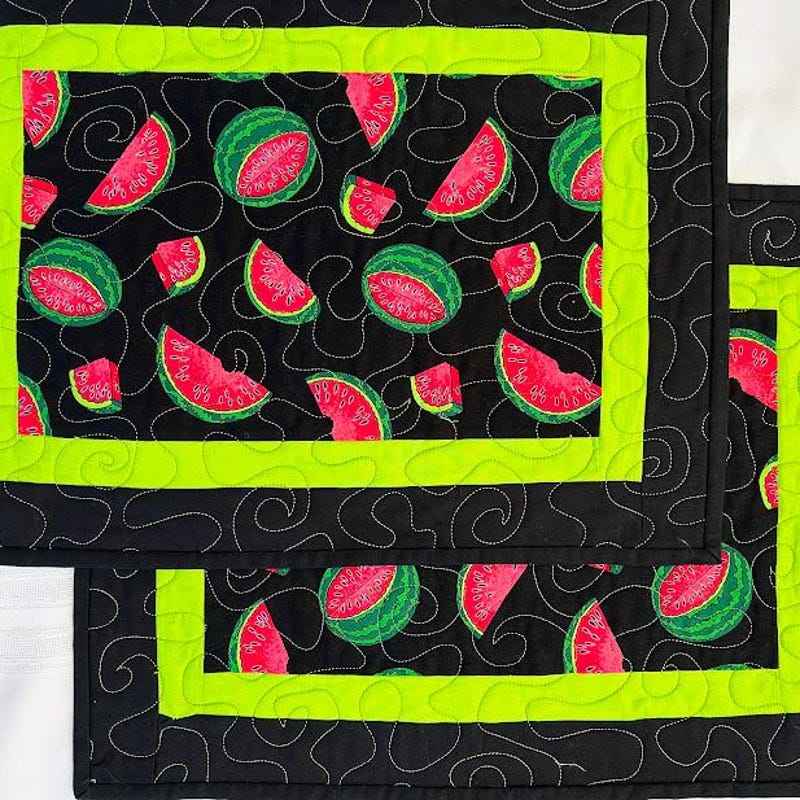 Watermelon Placemats - Etsy