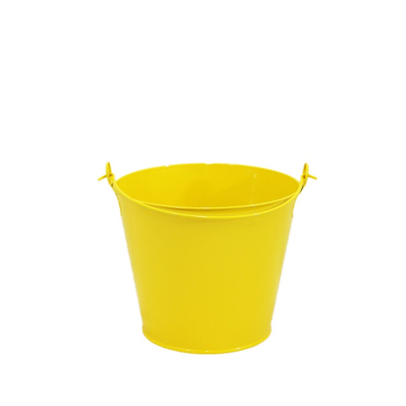 Personalized Yellow Bucket Painted Floral Bucket - Etsy