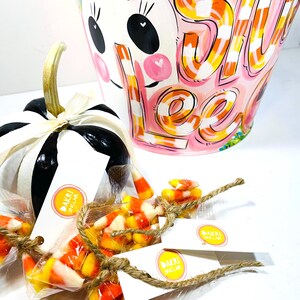 Personalized Halloween Pink Bucket, Handpainted Halloween Pail, Trick ...