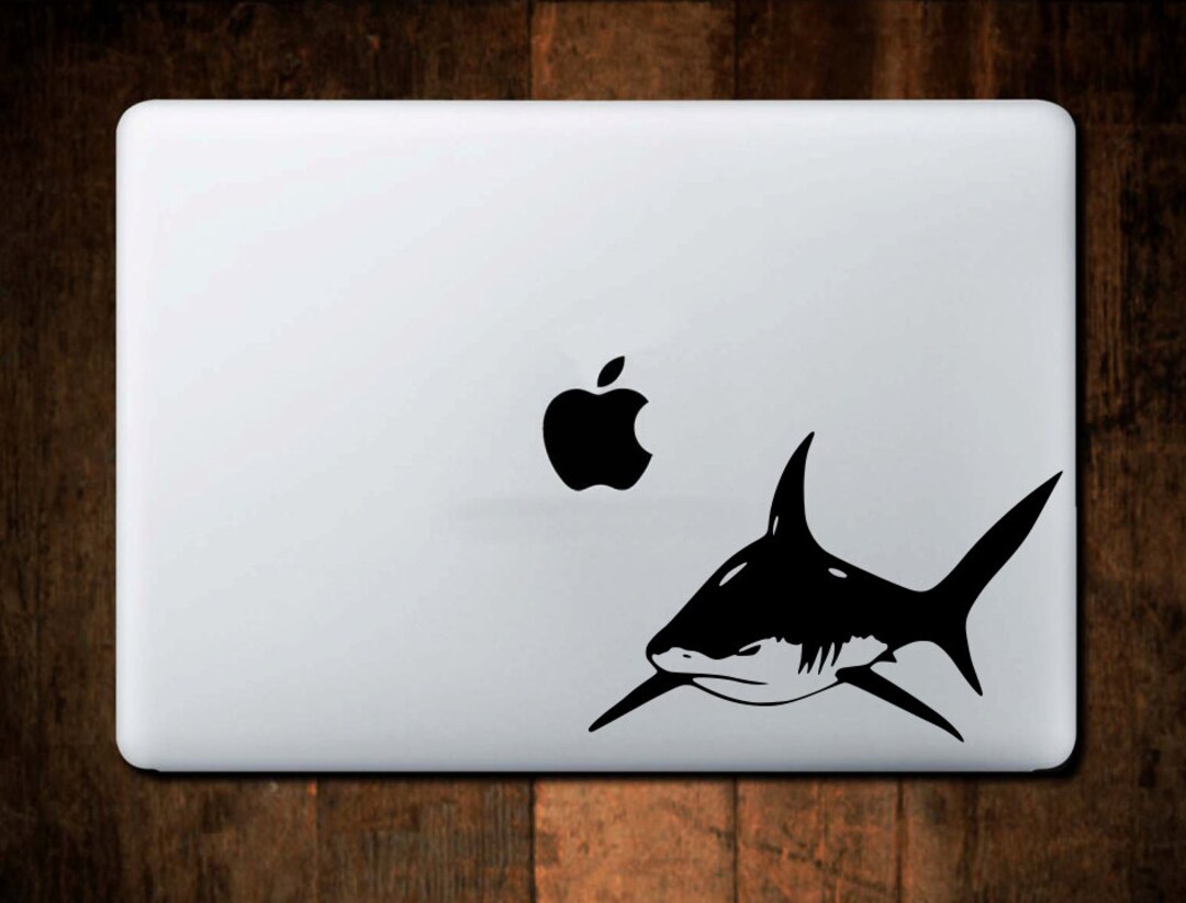 Shark Decal MacBook Decal, Shark Week, Laptop Decal, Laptop Sticker ...