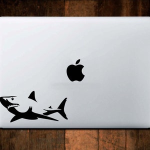 Great White Shark Decal, Computer Decal, Computer Sticker, Laptop Decal ...