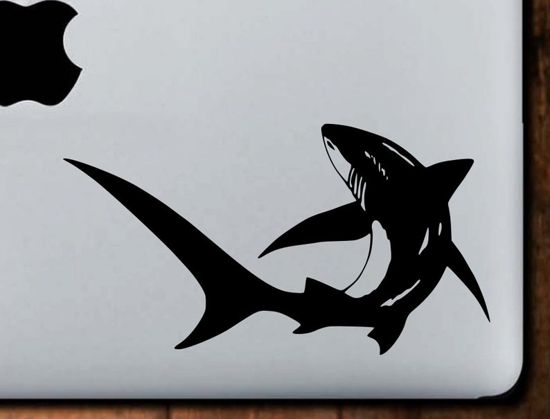 Shark Decal Macbook Decal Shark Week Laptop Decal Laptop - Etsy