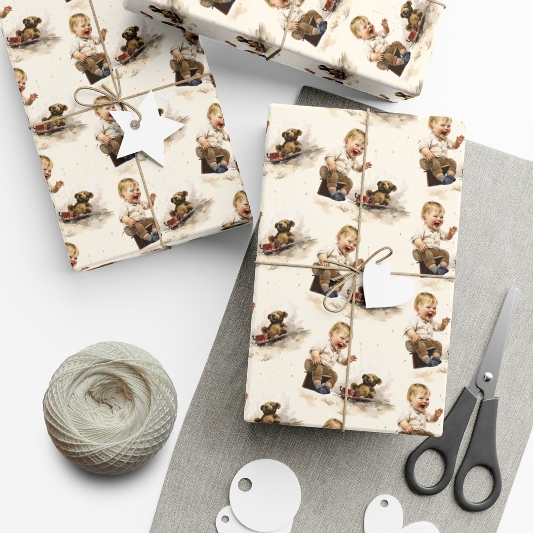 Happy Baby Splashing Gift Wrapping Paper Matte or Satin - Etsy