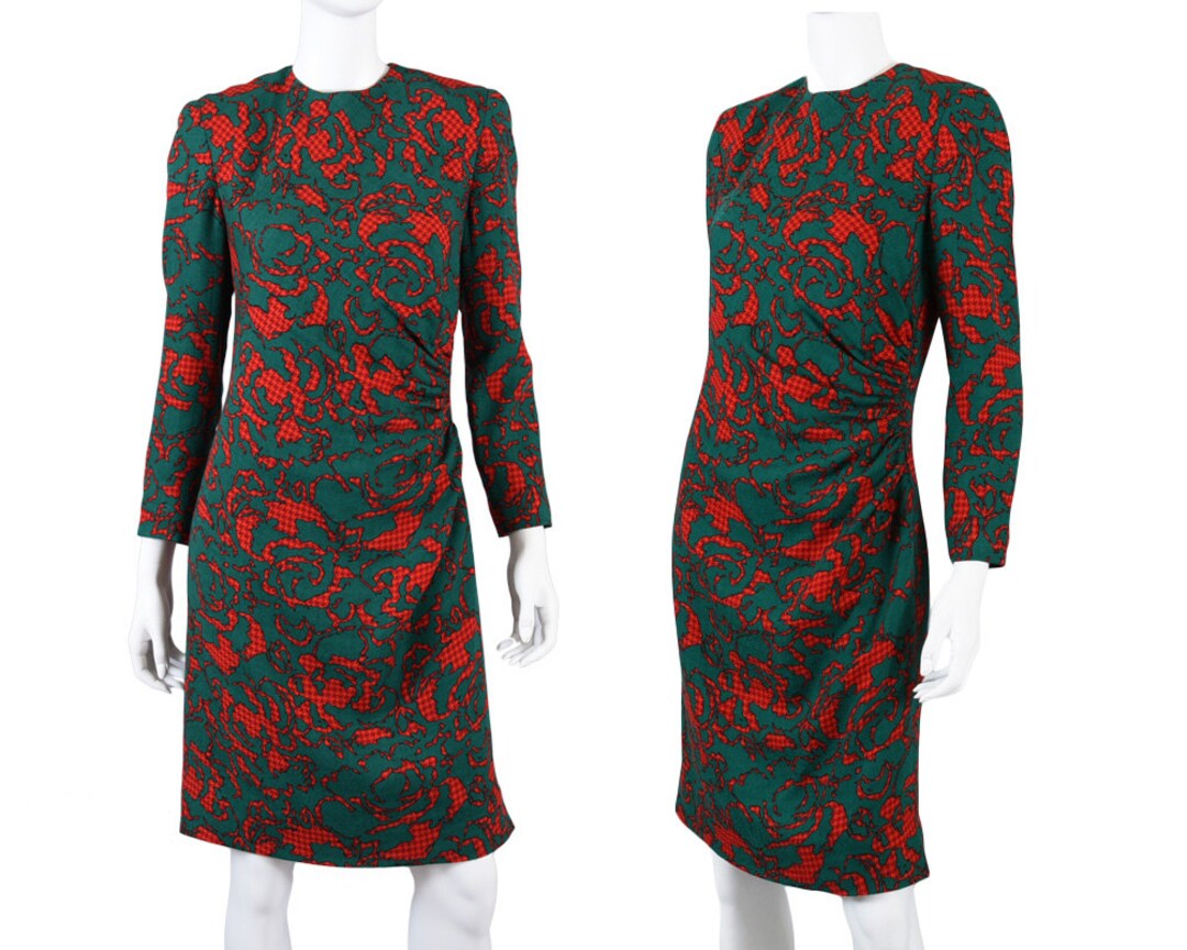 Fabulous Vintage Helga Ruched Sheath Dress M - Etsy