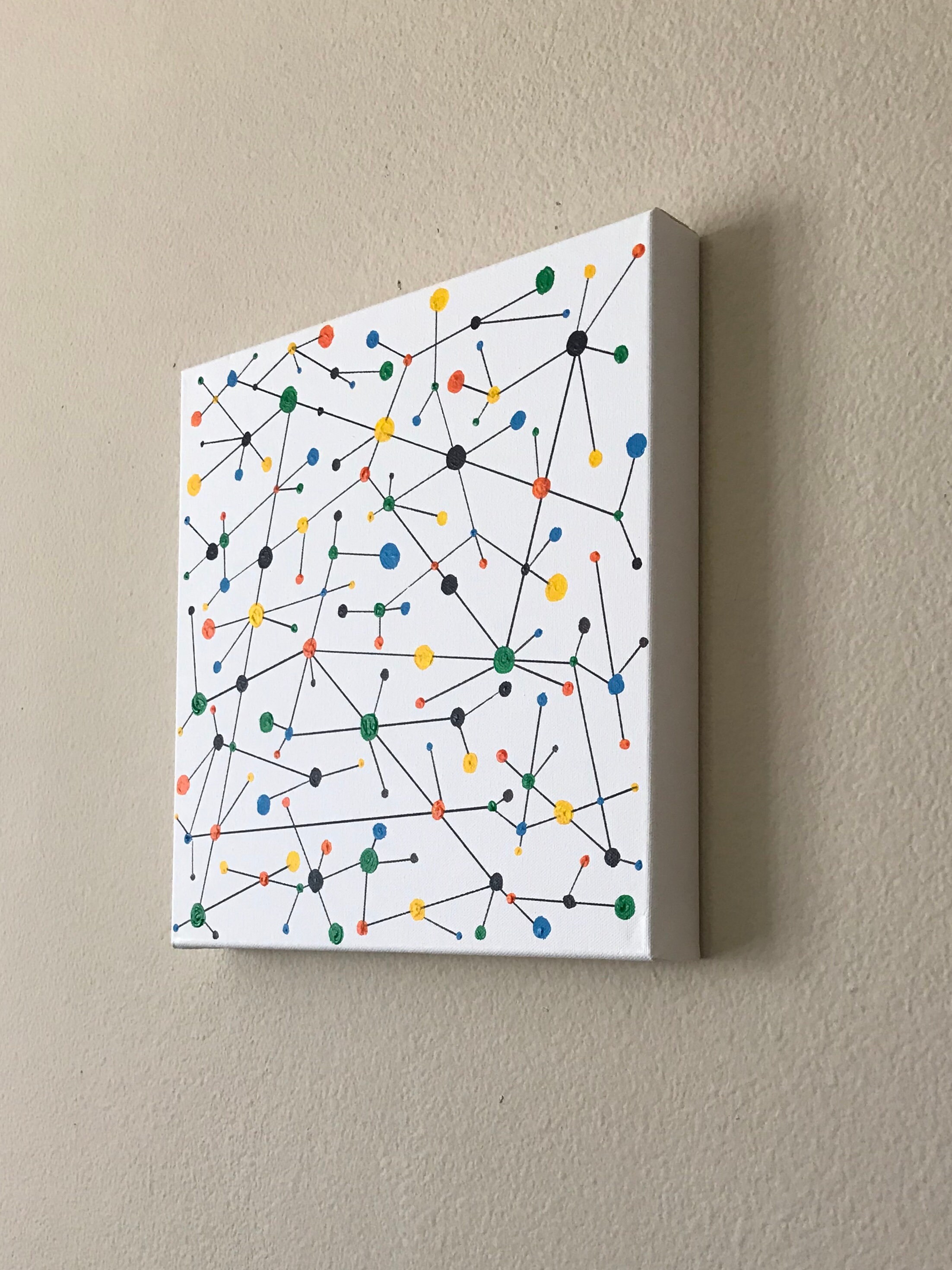 Mid Century Modern Atomic Wall Art 1950s Geometric Painting - Etsy