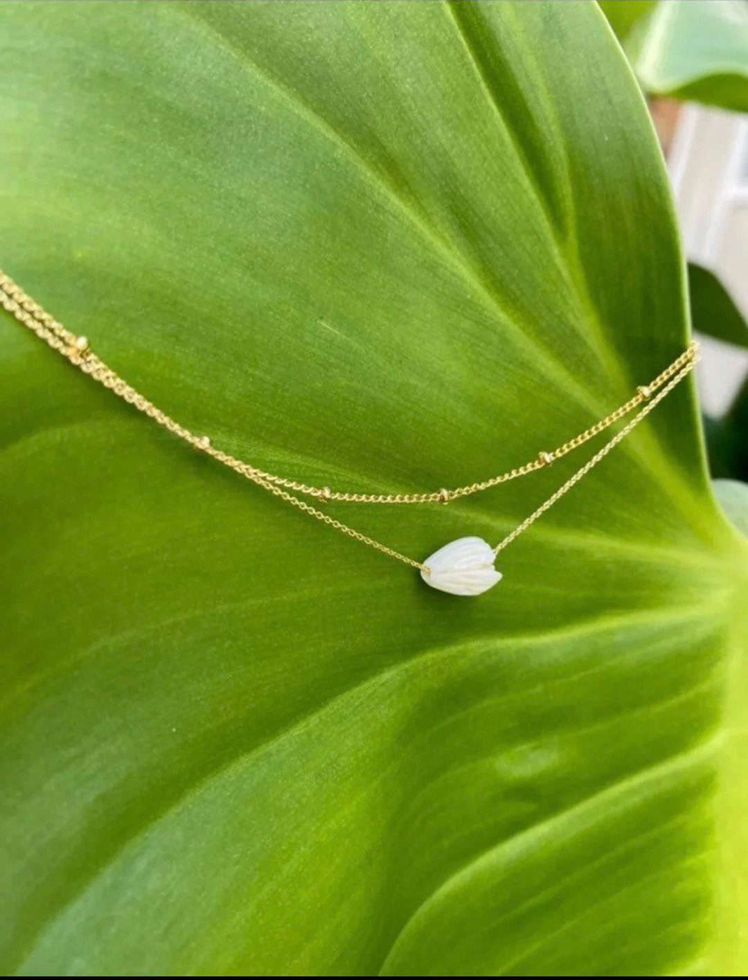 Pikake Double Chain Necklace - Etsy