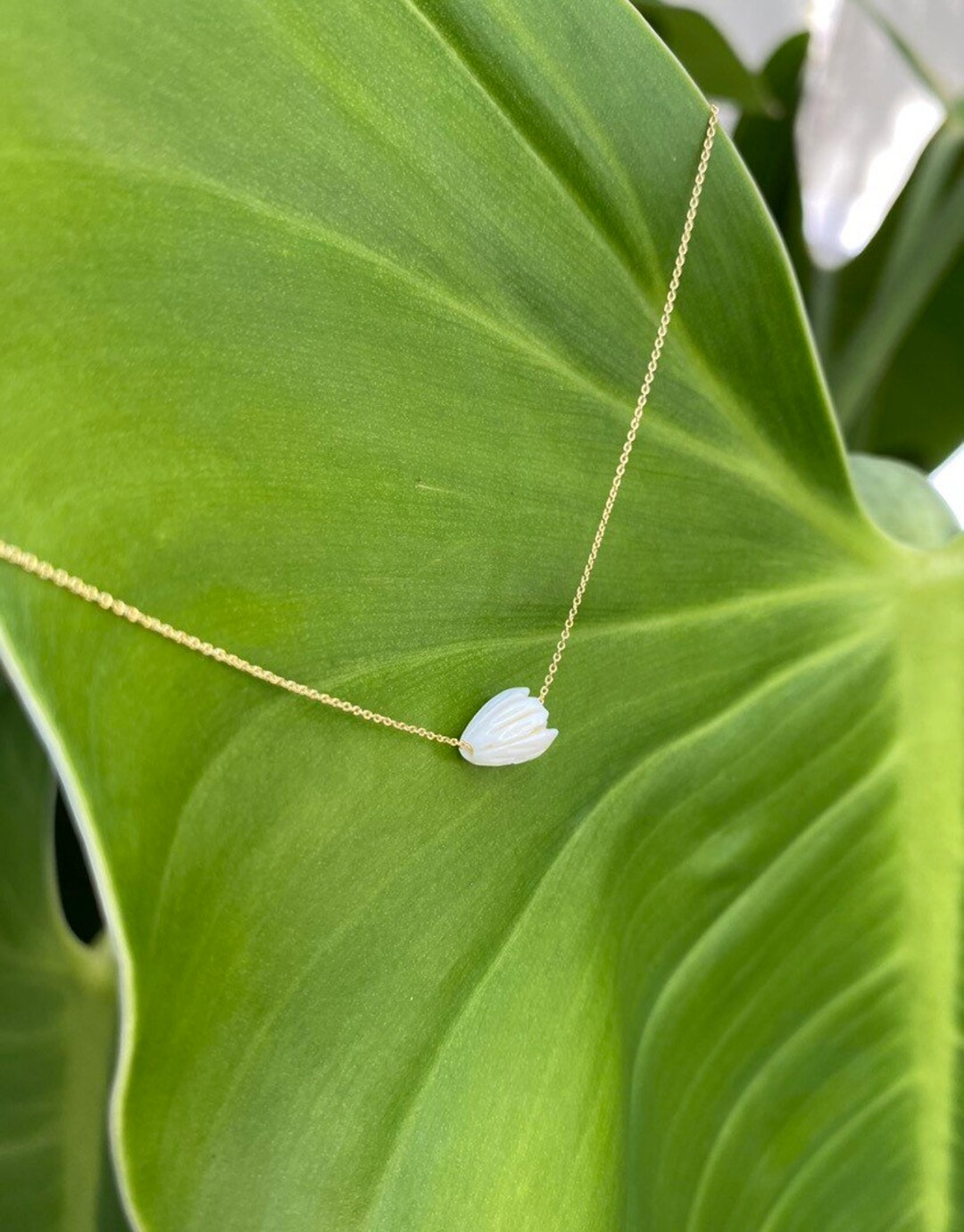 Single Chain Necklace With Pikake - Etsy