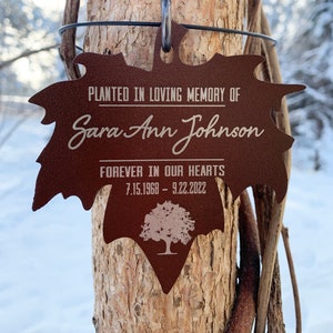 Memorial Tree Dedication Plaque Gift for Planting Trees in Memory of a ...